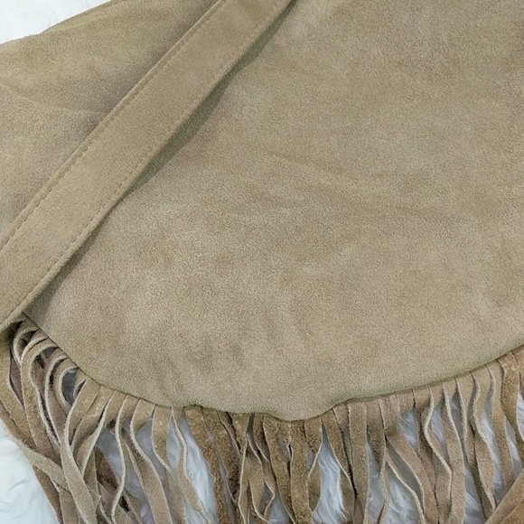 Vintage | Bags | Vintage Suede Fringe Tan Shoulder Bag | Poshmark